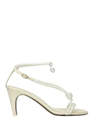 NEOUS Garnet Rope Leather Mid Heel Sandals - Bone