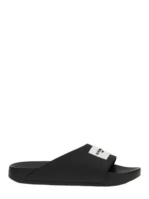 Givenchy Rubber Logo Slippers - Black