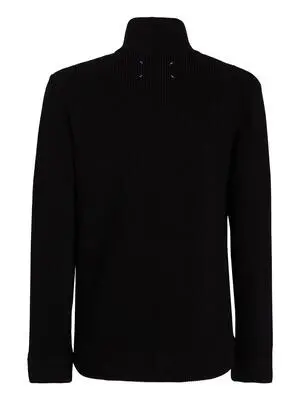 MAISON MARGIELA Ribbed Knit Zip-up Sweater - Multicolor