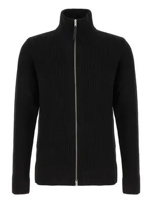 MAISON MARGIELA Ribbed Knit Zip-up Sweater - Multicolor