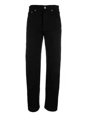 Phoebe Philo Black Wash Straight Leg Jeans - Multicolor