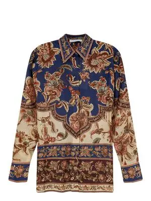 Zimmermann Aster Relaxed Fit Silk Shirt - Multicolor