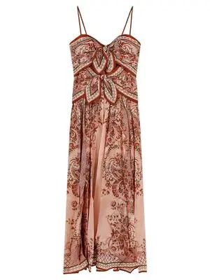 Zimmermann Aster Scarf Silk Maxi Dress - Multicolor