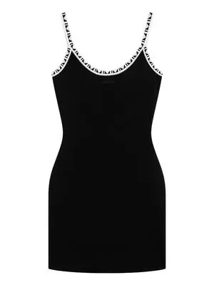 Versace Stretch Viscose Mini Dress - Black