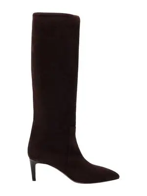 Paris Texas Suede Pointed-toe Stiletto Boots - Brown
