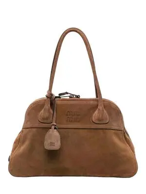 Miu Miu Vivant Suede Bag - Brown