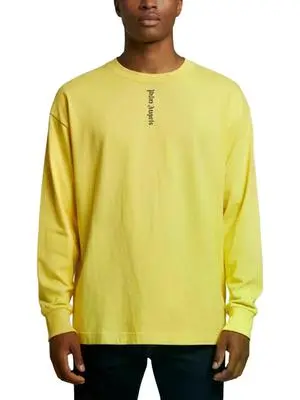 Palm Angels Logo-print Long-sleeve T-shirt - Yellow