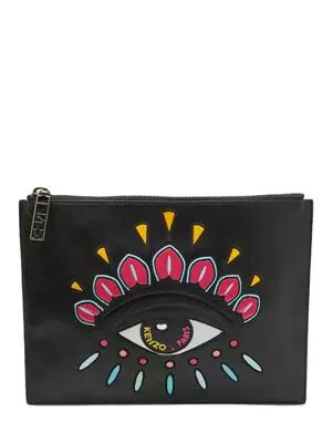 Kenzo Eye Zip-fastening Clutch Bag - Black