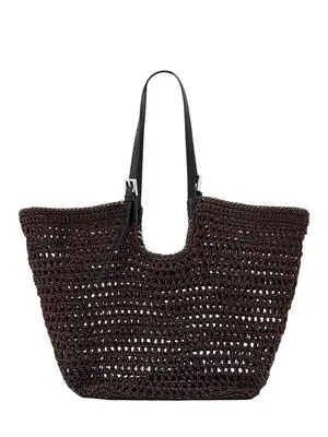 ALLSAINTS AllSaints Ara East-West Crochet Tote Bag Red
