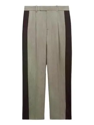 Marni Wool Pants With Contrast Side Bands - Grey