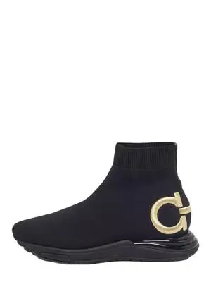 FERRAGAMO Gardena Gancini High-top Sneakers - Black