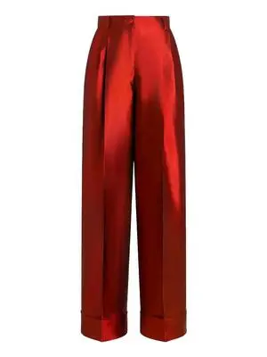 Dolce & Gabbana Mikado Silk Trousers - Red