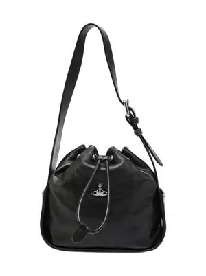 VIVIENNE WESTWOOD Stacey Leather Bucket Bag - Black