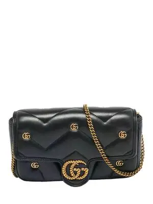 Gucci Mini Gg Marmont Quilted Crossbody Bag - Black