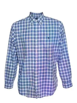 Ralph Lauren Plaid Button-down Shirt - Blue