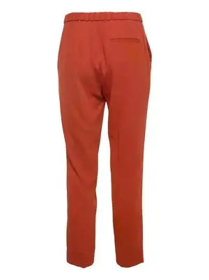 Theory Textured Straight-leg Trousers - Orange
