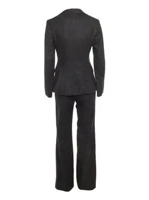Max Mara Pinstripe Single-breasted Suit - Grey