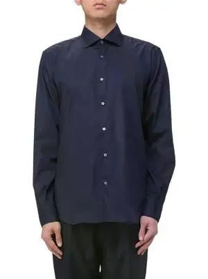 BROOKSFIELD Long-sleeve Poplin Shirt - Blue