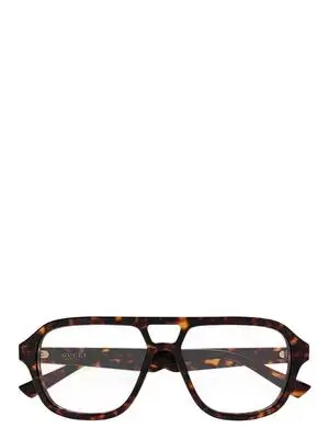 Gucci Gg2183o 002 Havana Transparent Frame Eyeglasses - Brown