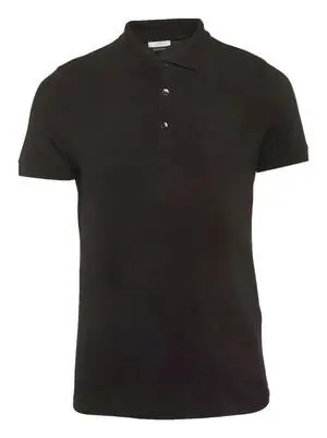 Versace Buttoned Polo Shirt - Black