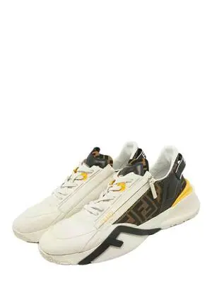 Fendi Flow Ff Zucca Monogram Canvas Sneakers - Neutrals