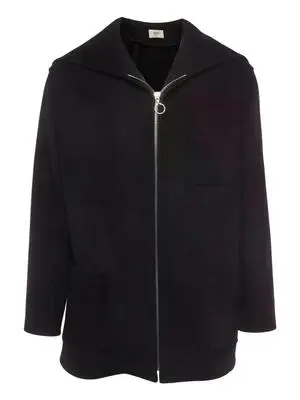 Celine Open-collar Caban Jacket - Blue