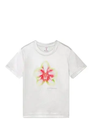 CASABLANCA Casablanca Paris Silver Glitch Orchid Ribbed Top