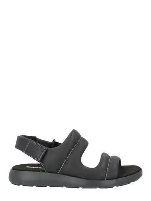 Timberland Leather Sandals With Velcro Fastening - Black