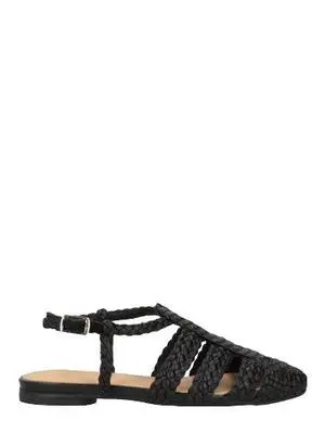 CastaÑer Leather Ballet Flats - Black