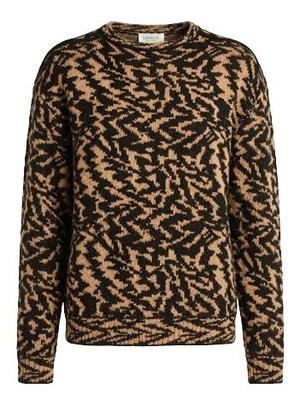 LANEUS Two-tone Knit Sweater - Camel