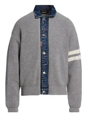 Dsquared2 Wool, Cashmere, And Cotton Cardigan - Grey