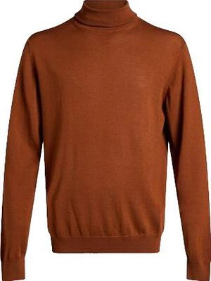 DANIELE FIESOLI DANIELE FIESOLI Merino Wool Turtleneck Sweater Rust
