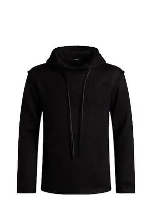 TAKESHY KUROSAWA Ribbed-knit Hoodie - Grey