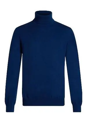 Alpha Studio Cashmere Turtleneck Sweater - Blue
