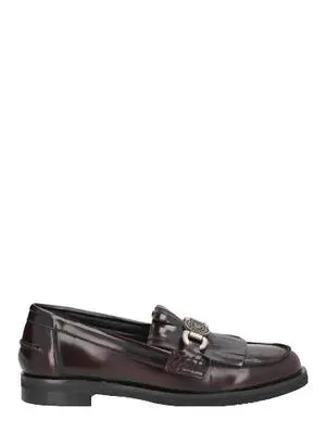 NILA & NILA Leather Loafers With Fringe And Embellishments - Red