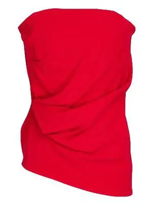 Liviana Conti Viscose And Acetate Tube Top - Red