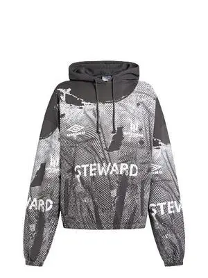 UMBRO Hooded Sweatshirt With Graphic Print - Grey