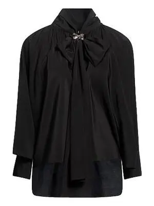 Max Mara Silk Bow Blouse - Black