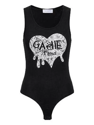 GAELLE PARIS GAËLLE Paris Sleeveless Crewneck Bodysuit Black