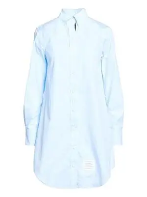 Thom Browne Long Cotton Poplin Shirt - Blue