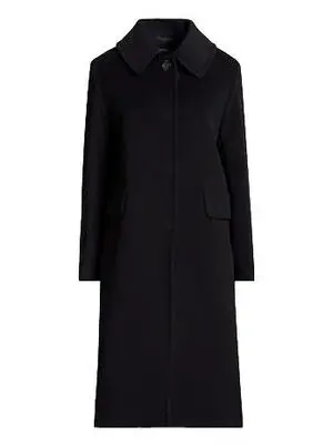 Cinzia Rocca Single-breasted Wool Blend Coat - Black