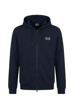 EA7 Zip-up Hooded Sweatshirt - Blue