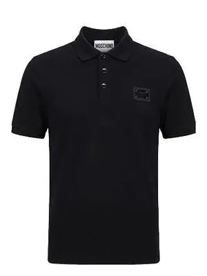 Moschino Polo Shirt Size Cotton, Elastane - Black