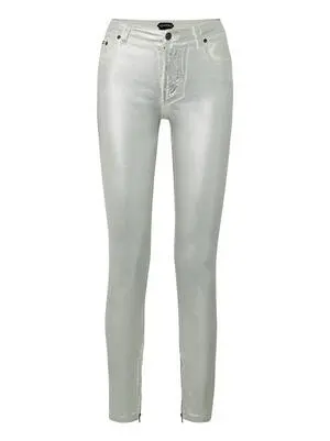 TOM FORD Metallic Coated Mid-rise Skinny Jeans - Silver