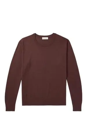 Dries Van Noten Merino Wool Crewneck Sweatshirt - Chocolate