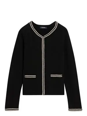 Max Mara Embroidered Cotton Cardigan - Black