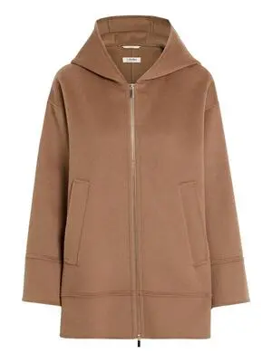 Max Mara Wool Hooded Coat - Camel