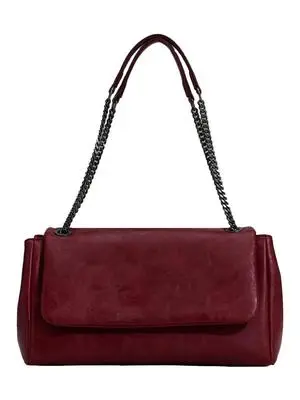 SUUD COLLECTION Milan Chain Leather Bag - Red