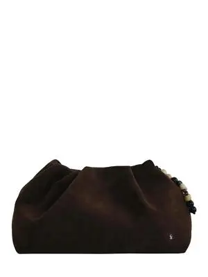 SUUD COLLECTION Cove Ruched Clutch - Brown