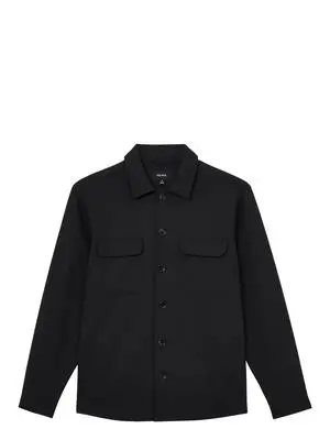 REISS Peshi Twin-pocket Button-through Overshirt - Navy